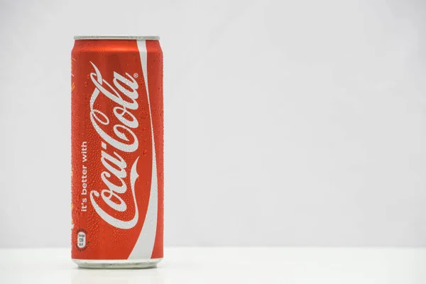 Red Coca Cola Can Isolated White Background — Stock Editorial Photo ...