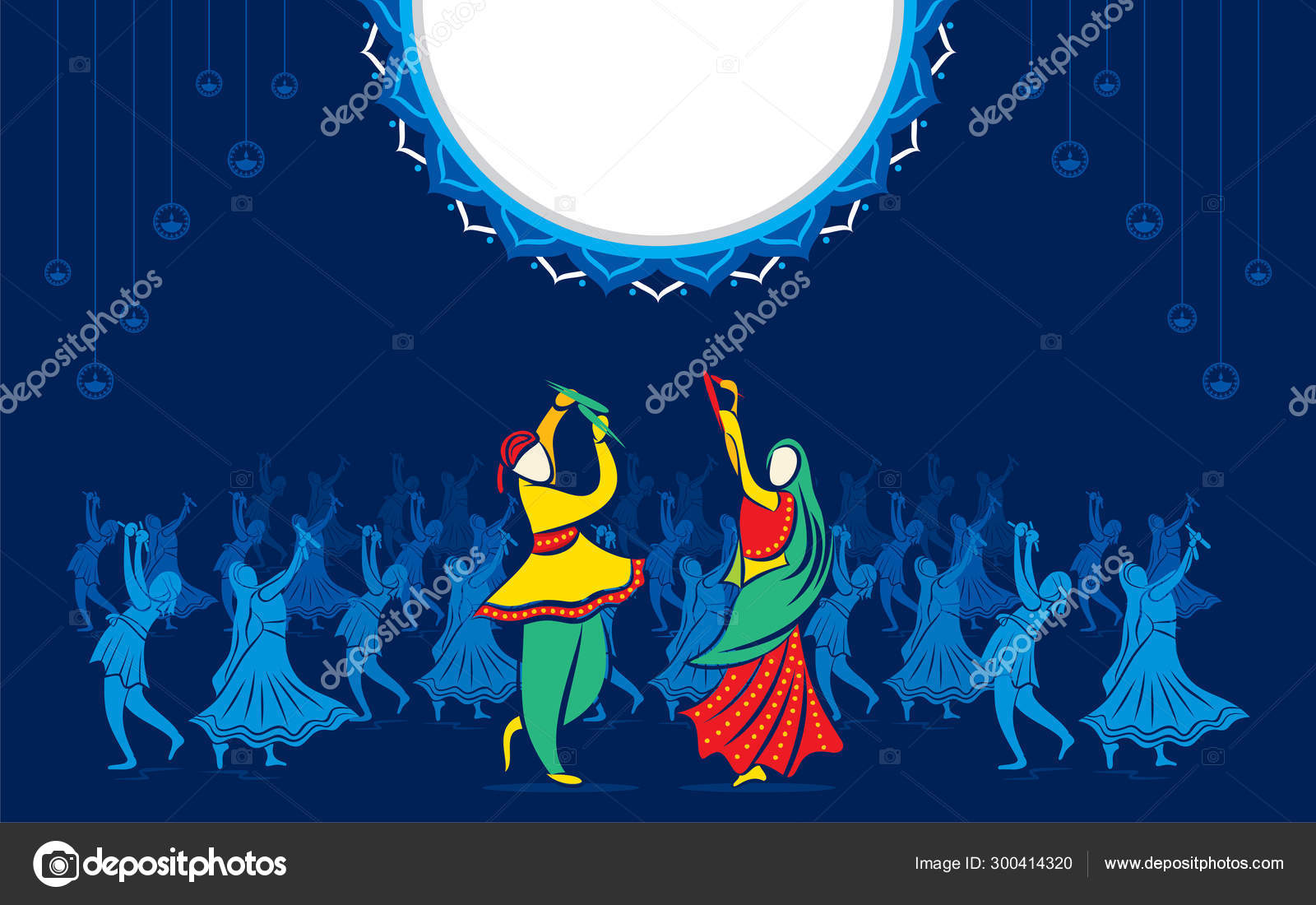 Creative Navratri Graba mahotsav poster design Stock Vector by ...