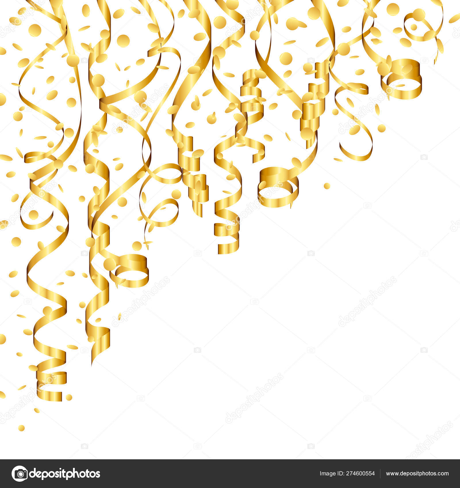 Confetti Clip Art Corners Colorful Confetti Corner White Background