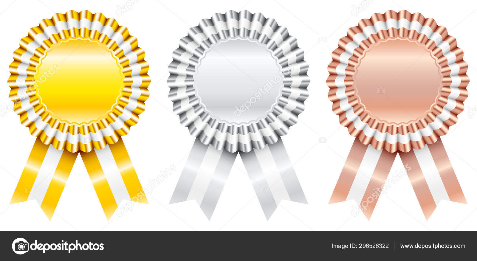 Gold Silver Bronze Medal Ribbon