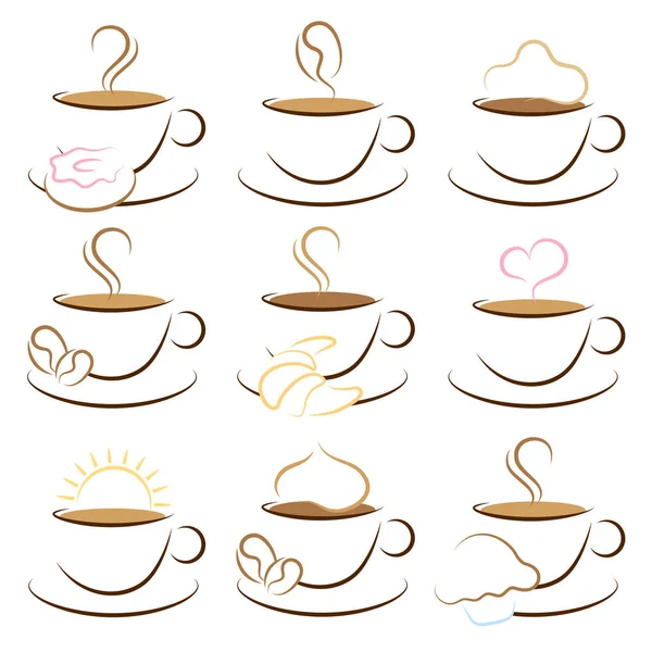 Coffee cup shapes — Stock Vector © huhulin #13383546