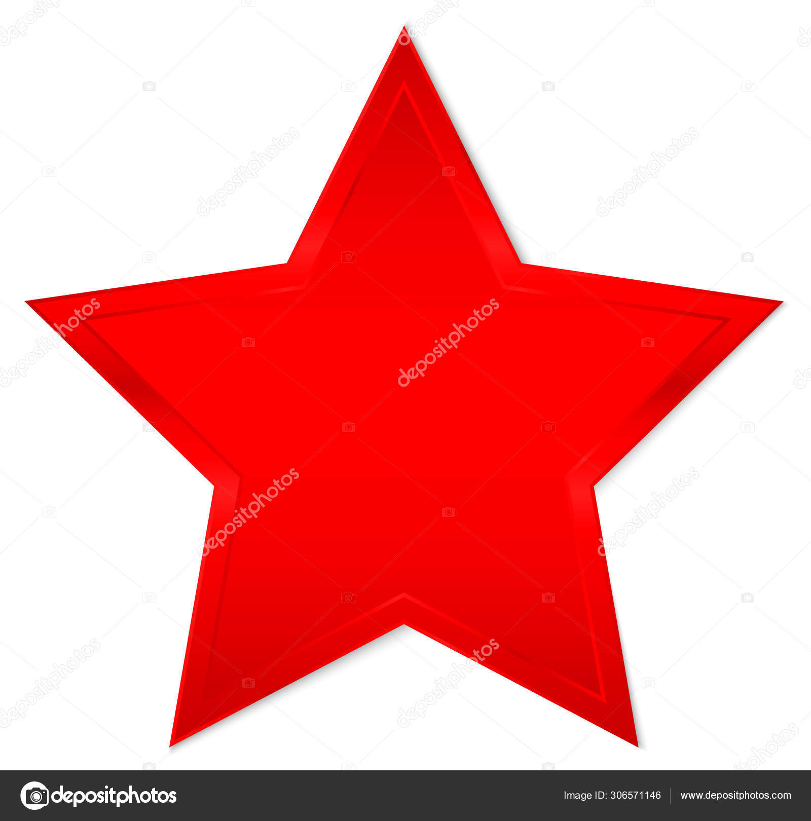 Single Isolated Red Shining Star Shadow Stock Vector by ©jengel17 306571146