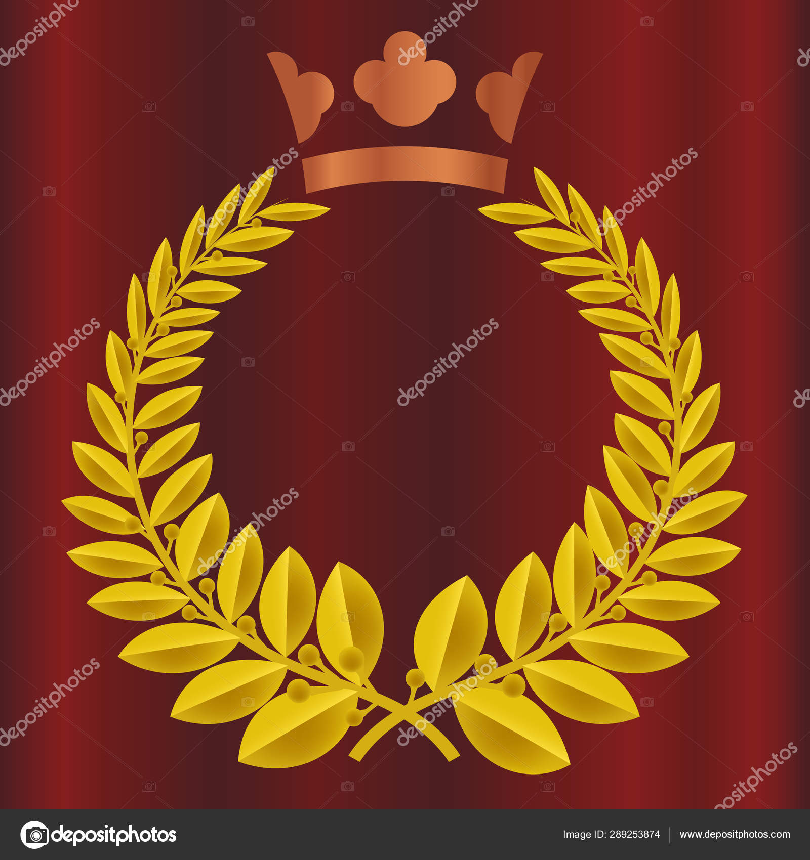 Bayleaf couronne couronne couronne prix sur fond de rideau rouge ...