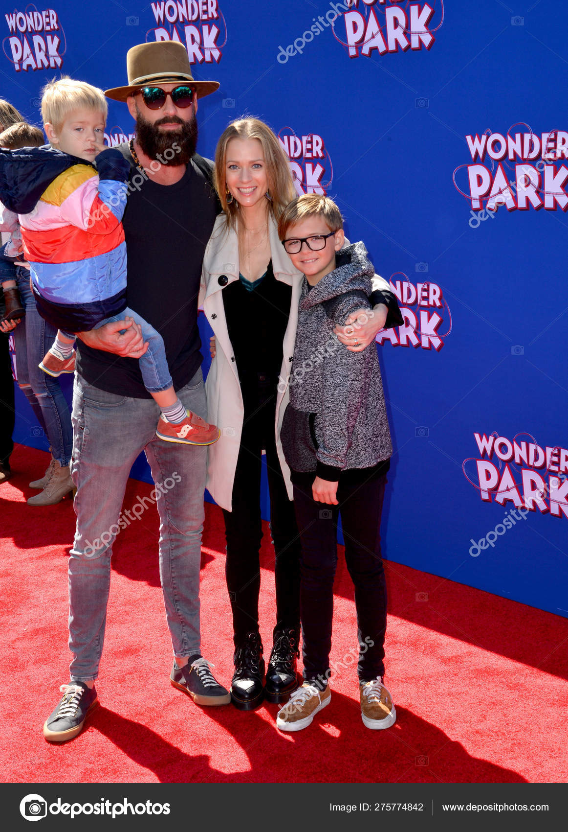 A.J. Cook, Nathan Andersen, Phoenix Andersen & Mekhai Andersen — Stock ...