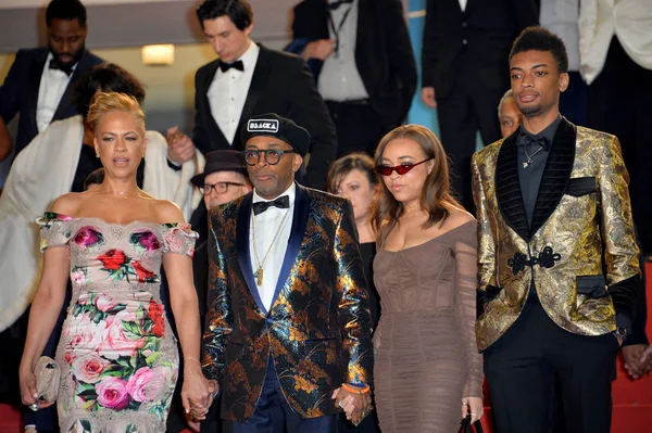 Spike Lee, wife Tonya Lewis Lee & children Satchel Lee & Jackson Lee ...