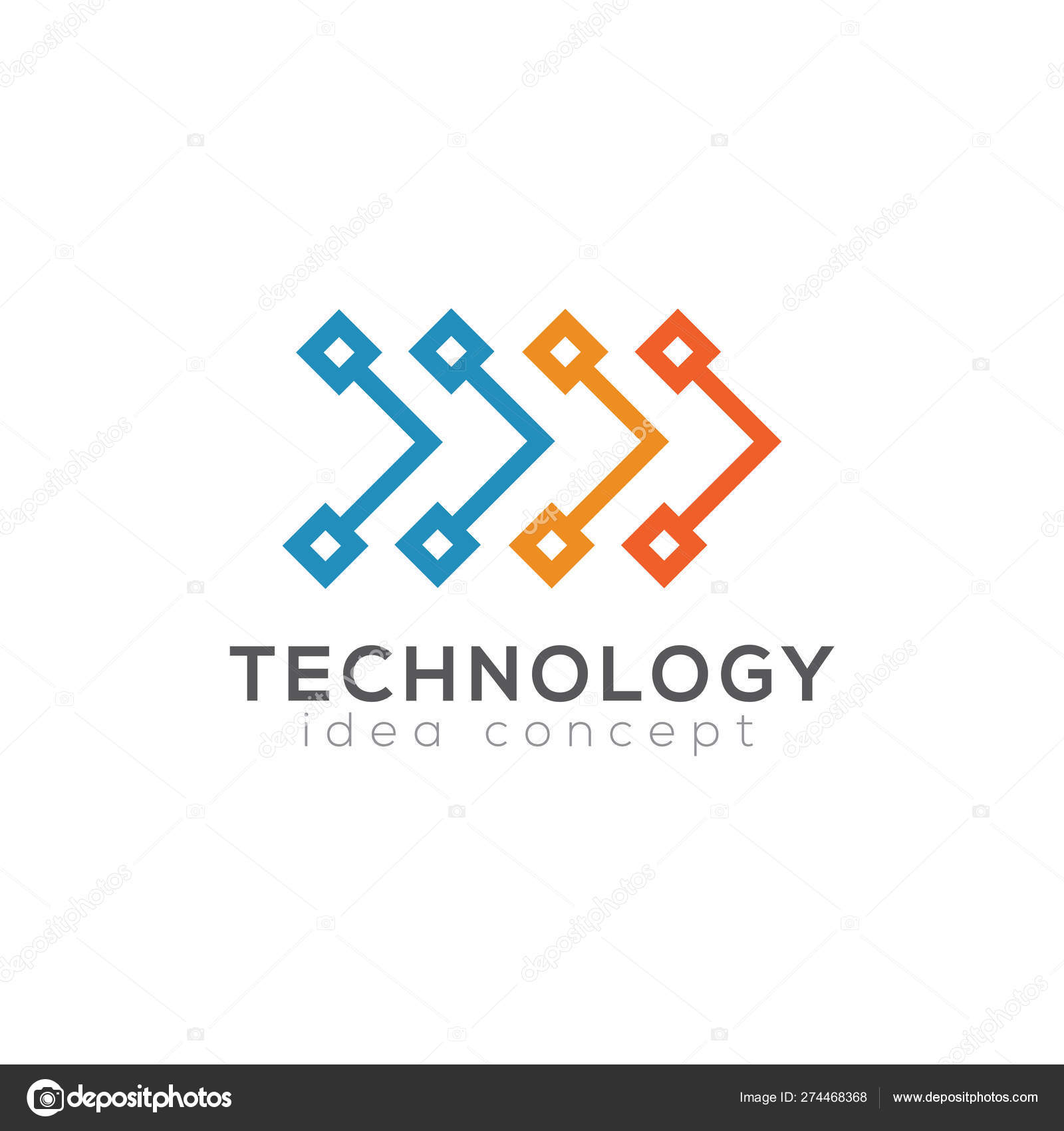 Creative Technology Concept Design Logo Template Stock Vector Image by ...