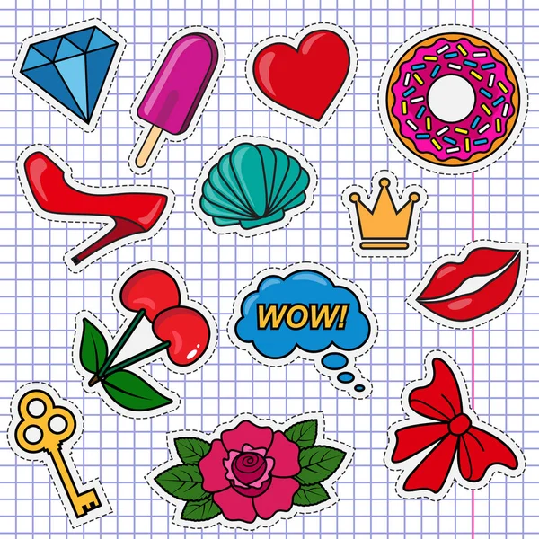 Girly stickers Vector Art Stock Images | Depositphotos