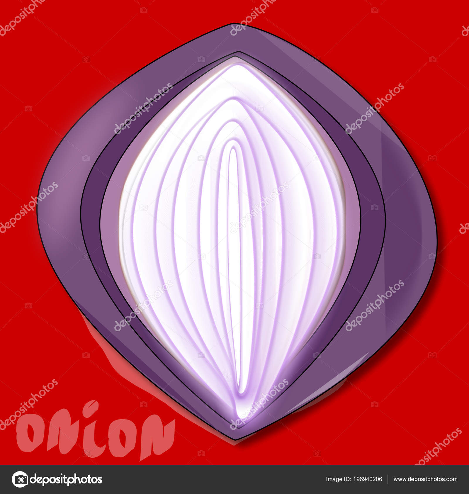 Beautiful Red Onion Its Layers — Stock Photo © CarlosJuna #196940206