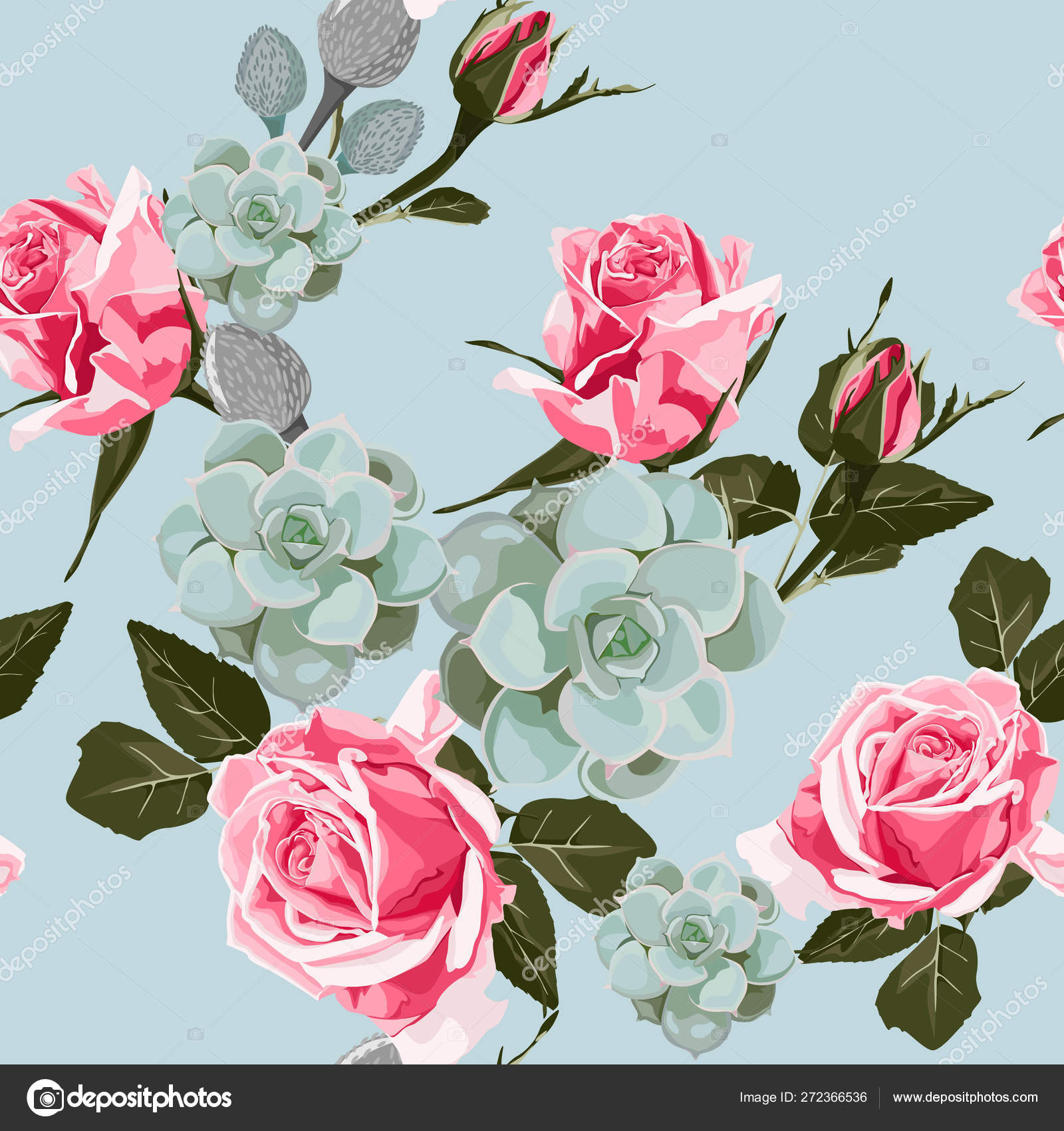 Pink Rose Wallpaper Pattern