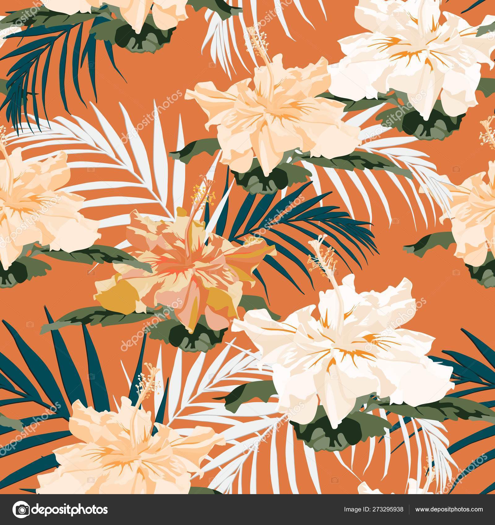 Vector Illustration Beautiful Flowers Pattern Background — Stock Vector ...