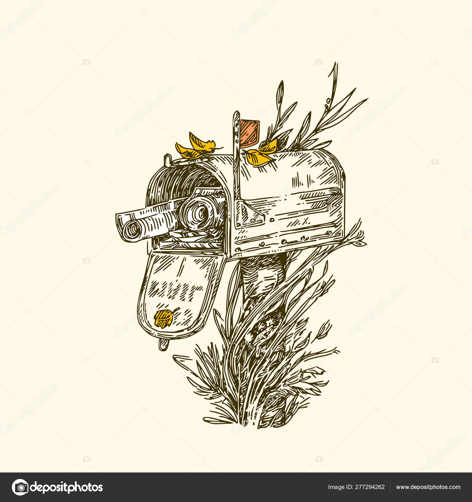Vintage Mailbox Clipart