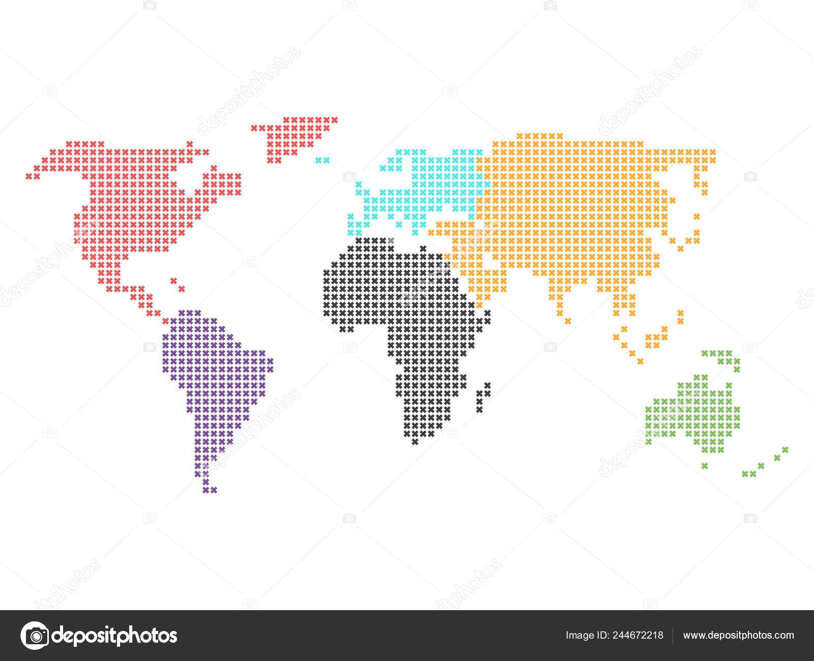 Simple World Map Flat