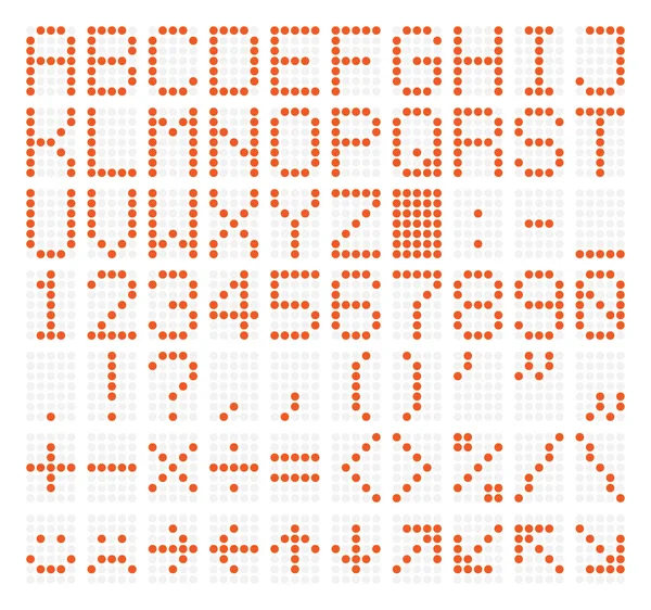 Dotted numbers | Dotted font alphabet digital letters and numbers ...