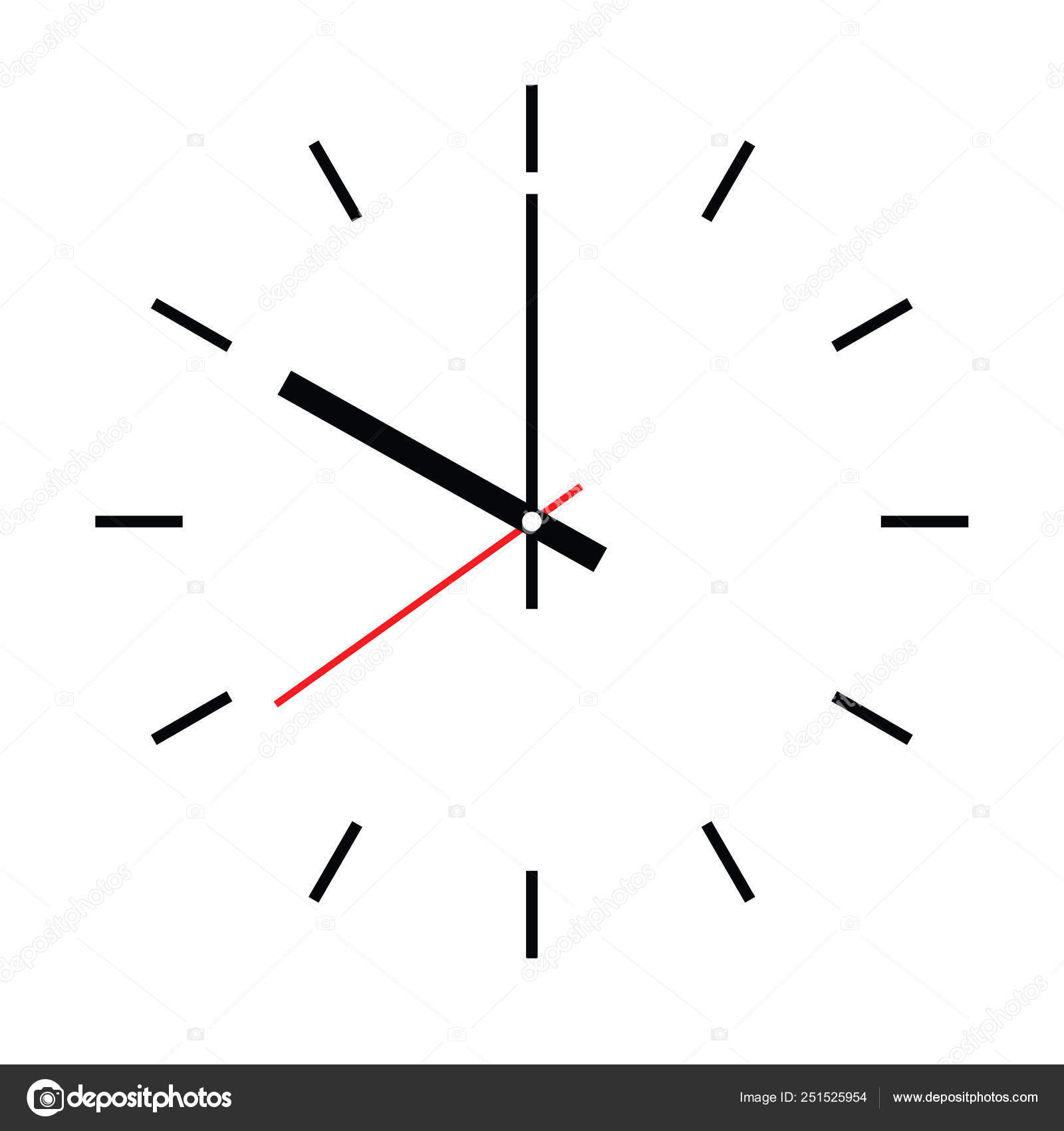 Blank Analog Urskive Ansigt Blank Time Urskive Prikker Markerer