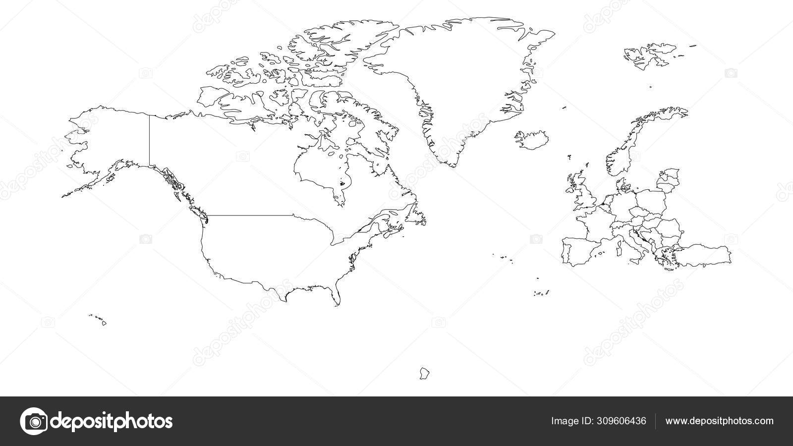 North Atlantic Countries Map