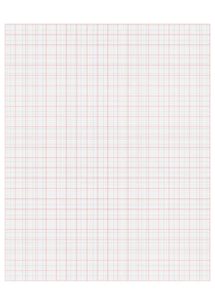 Millimeter grid on A4 size page. Divided by red 5 and black 10 mm lines ...