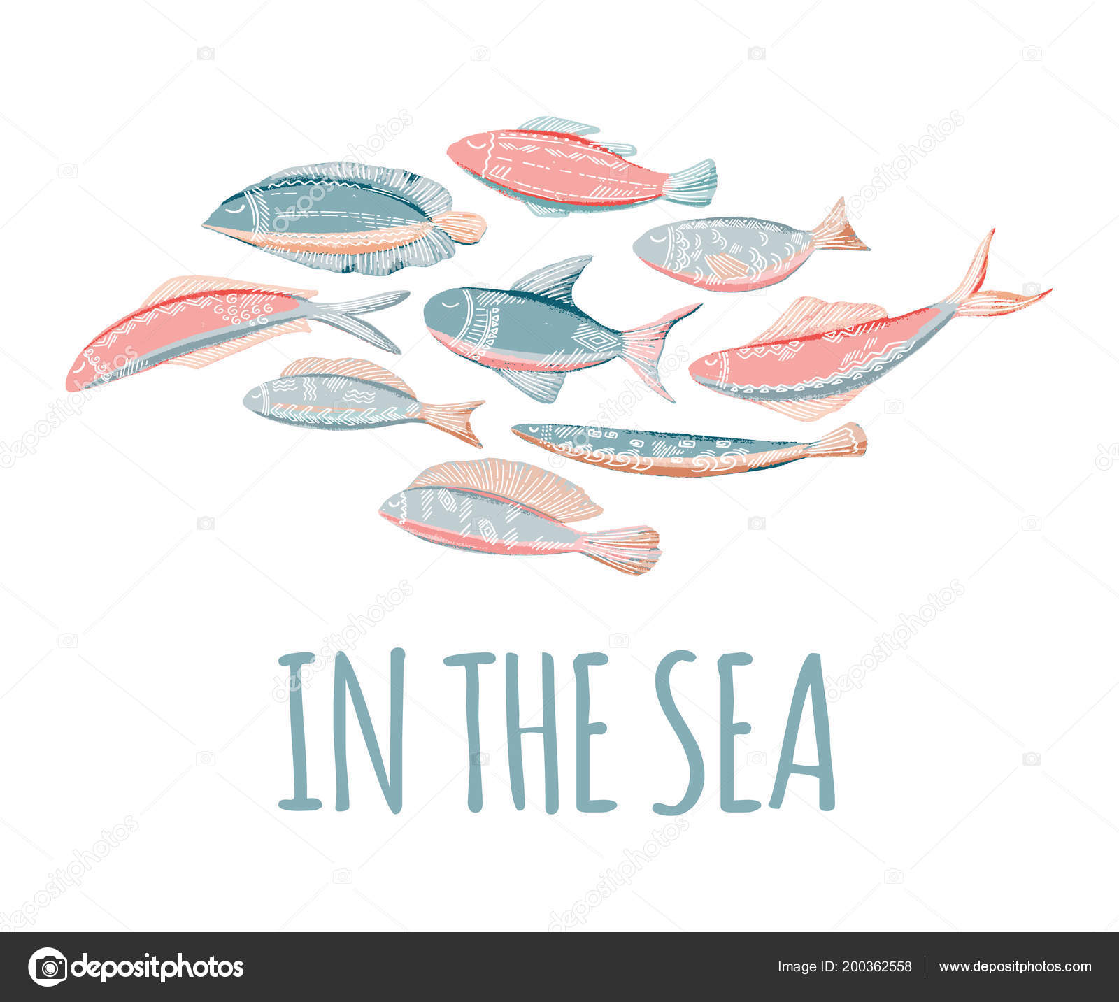 Funny Doodle Fish Stock Vector Image by ©JalloM #200362558