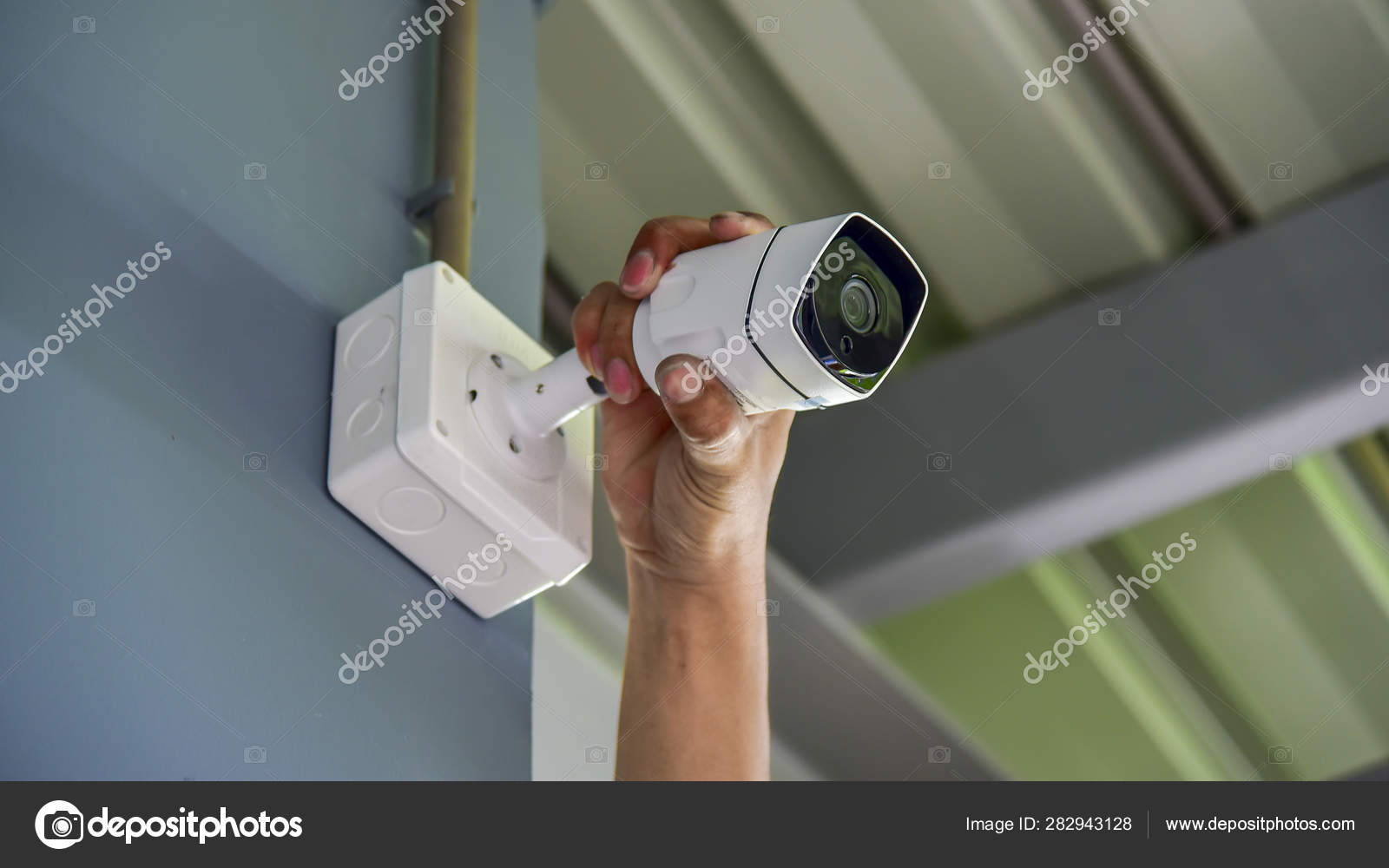 Wireless Cctv Infrared Camera Technology Look Security Area — Stock ...