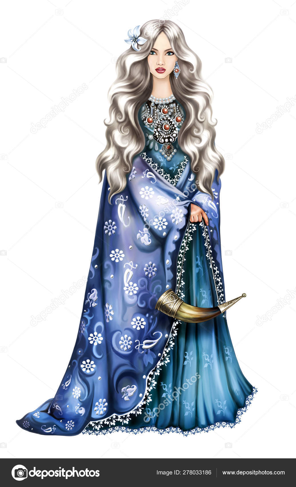 Beautiful Elf Girl White Background Stock Photo by ©Liliya.Butenko ...