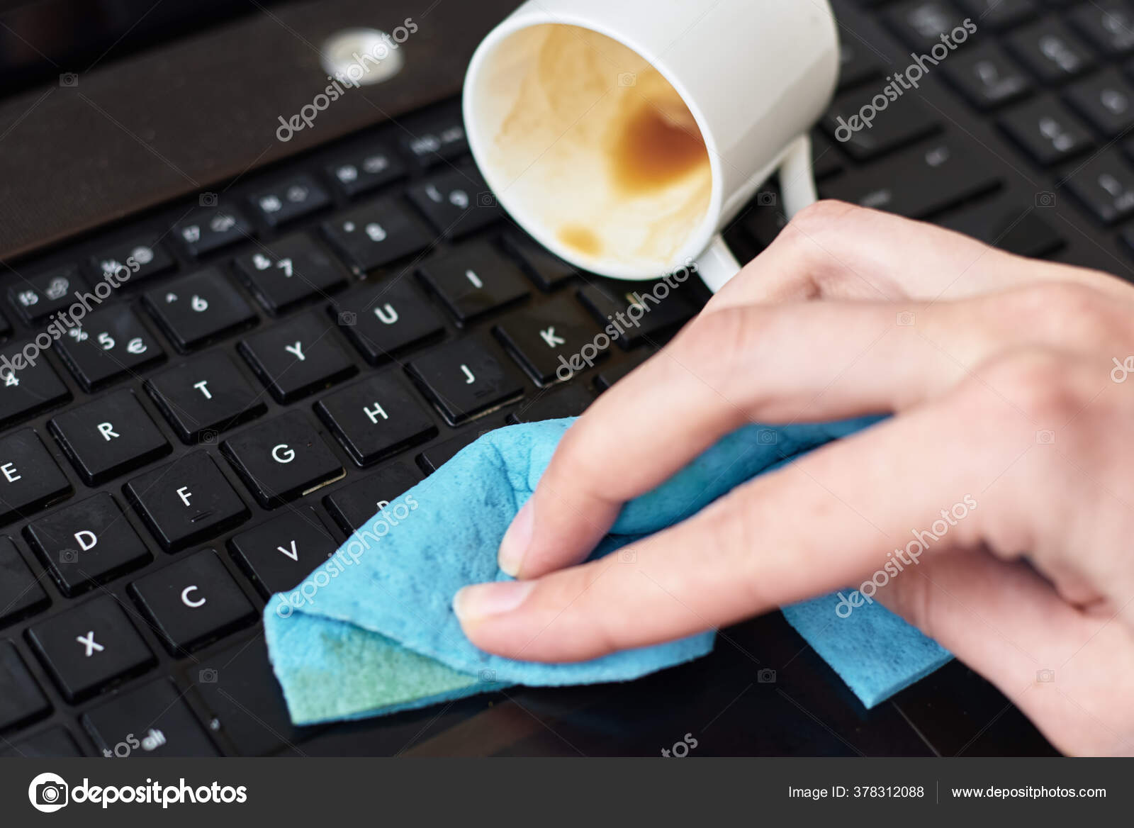 Spilling Coffee On Computer