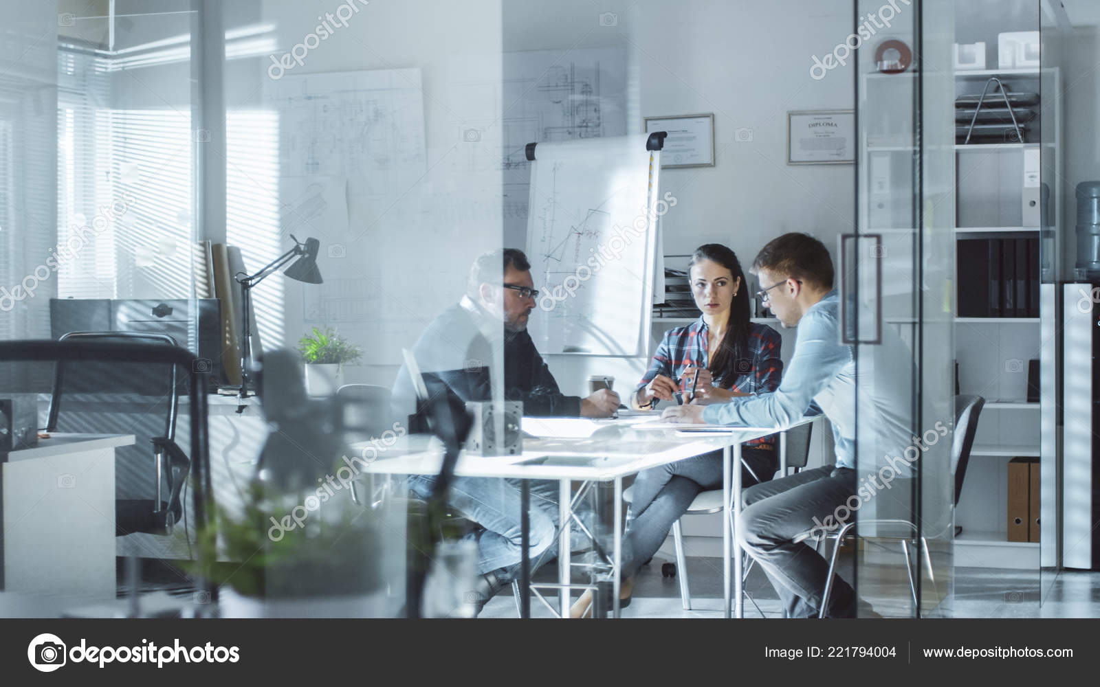 Morning Meeting Design Engineers Exchange Ideas Plans Happening ...