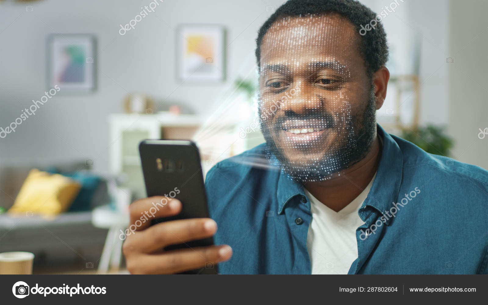 Young Man Identified by Biometric Facial Recognition Scanning Process ...