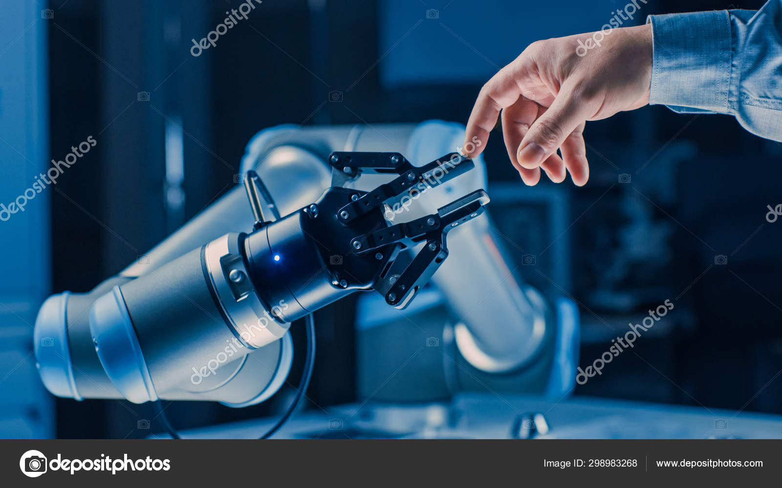 The Creation Of Adam Hands Robot
