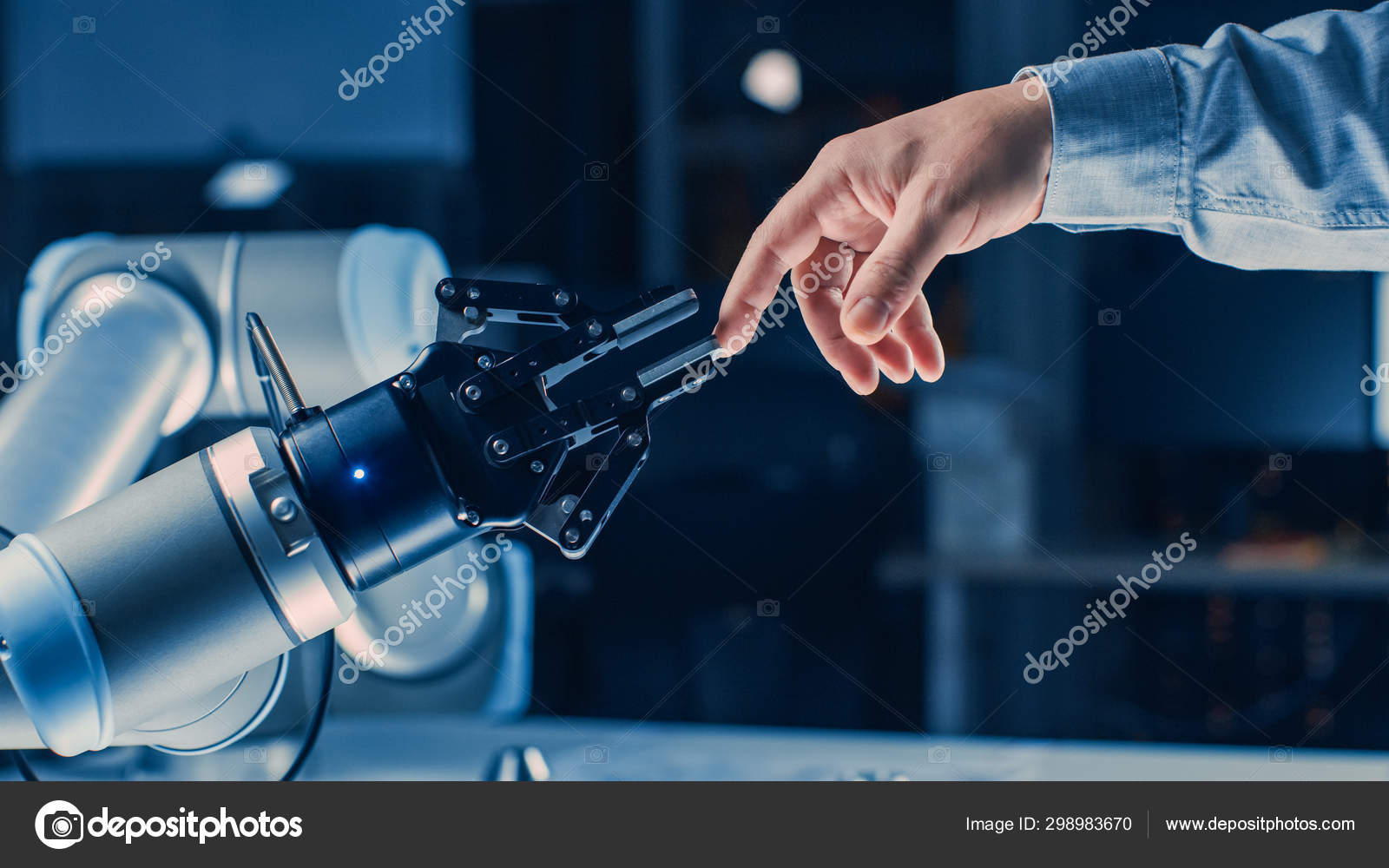 The Creation Of Adam Hands Robot