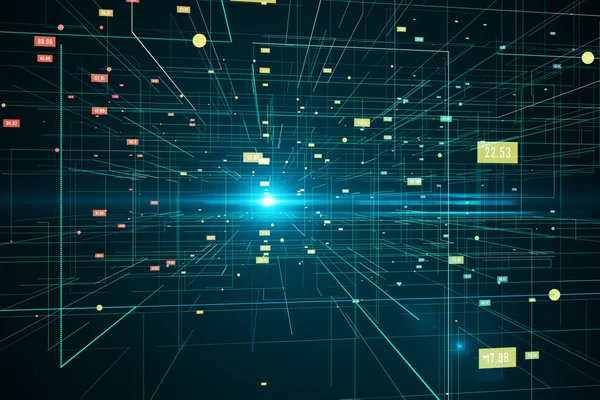 Digital grid with numbers - Stock Image - Everypixel