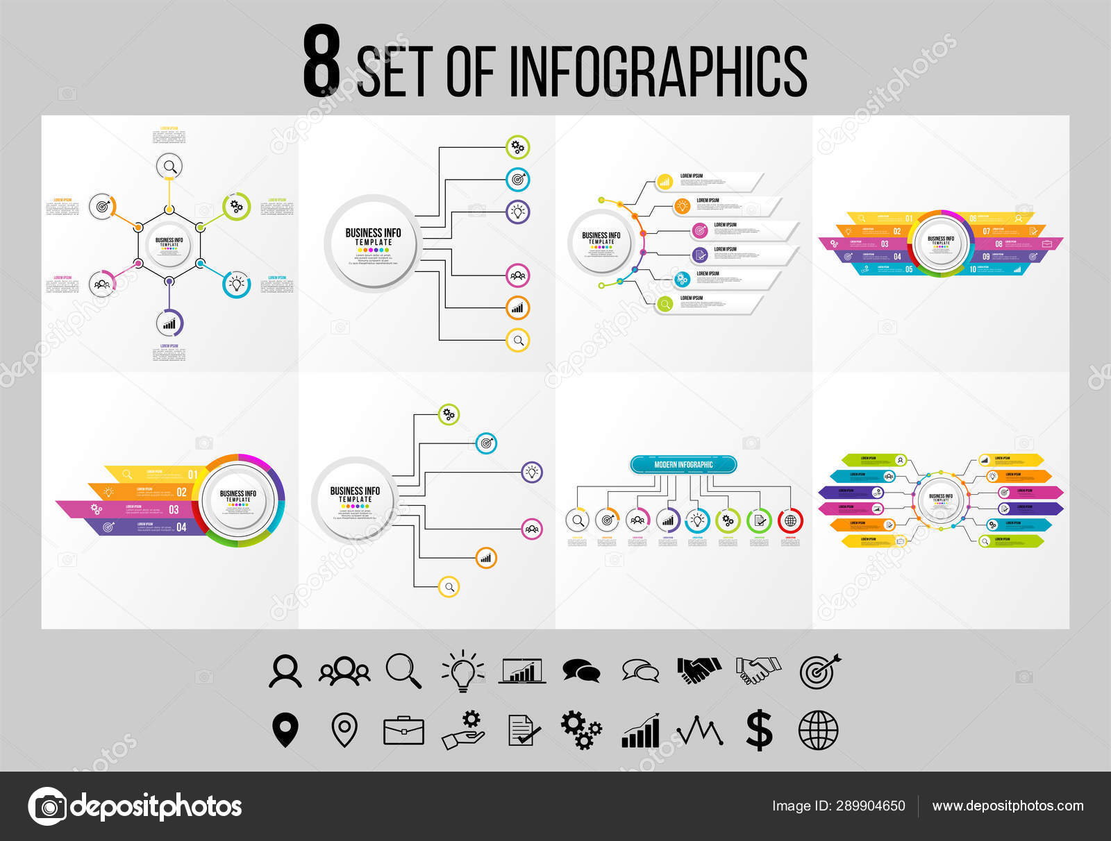 Vector Infographics Elements Template Design Business Data ...