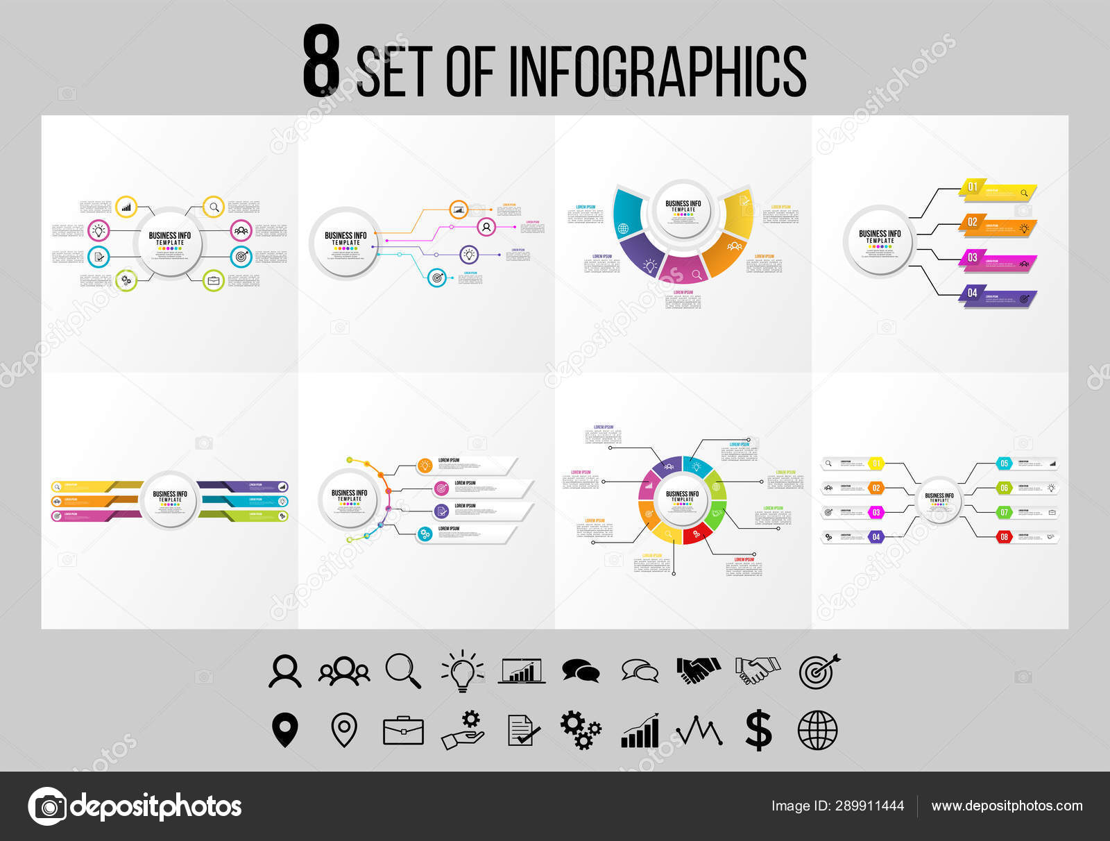 Vector Infographics Elements Template Design Business Data ...