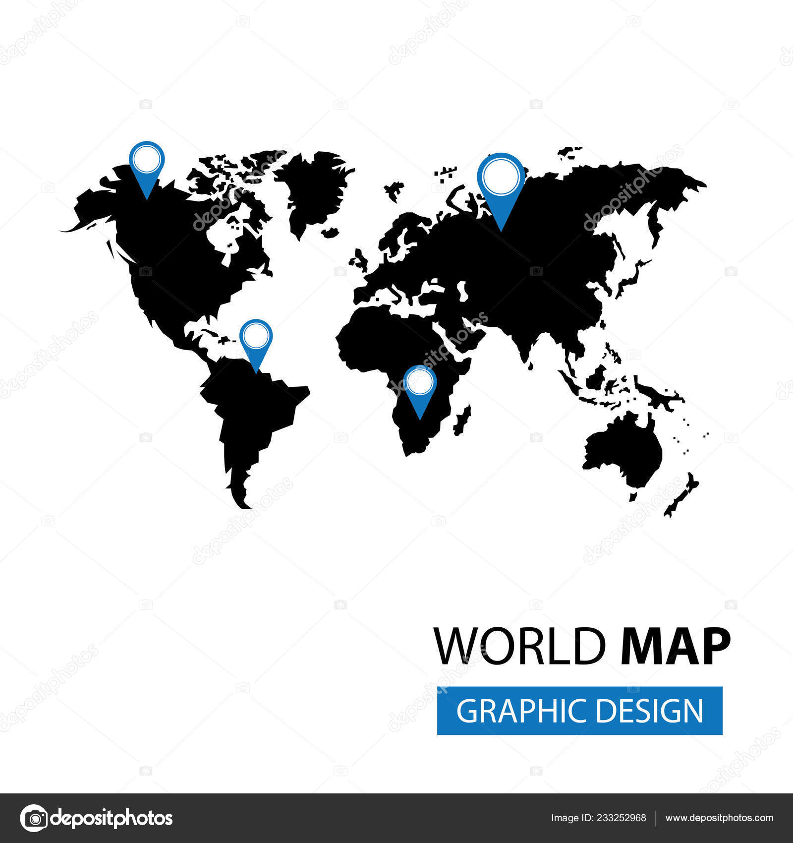 Mapa Del Mundo Aislado Sobre Fondo Blanco Vector de stock por ...