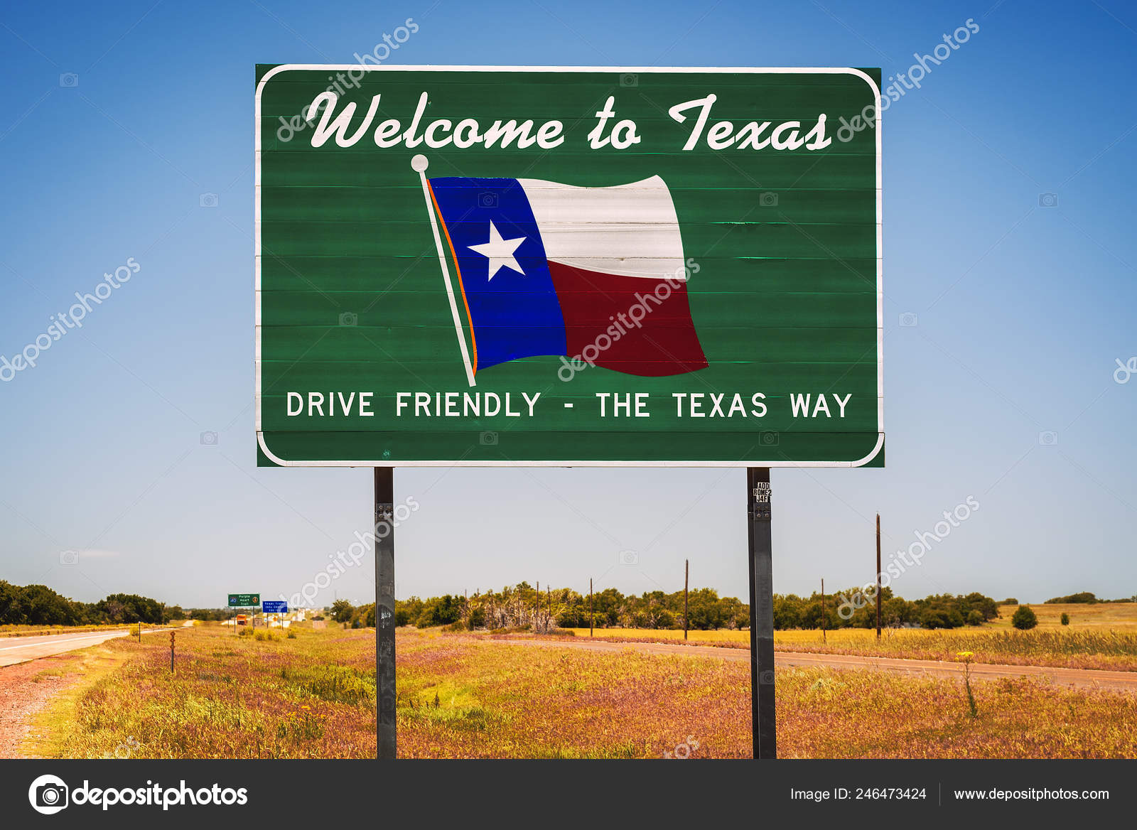 Bienvenido a Texas State Sign: fotografía de stock © miroslav_1 ...