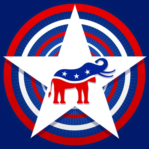 Republican And Democratic Party Symbol