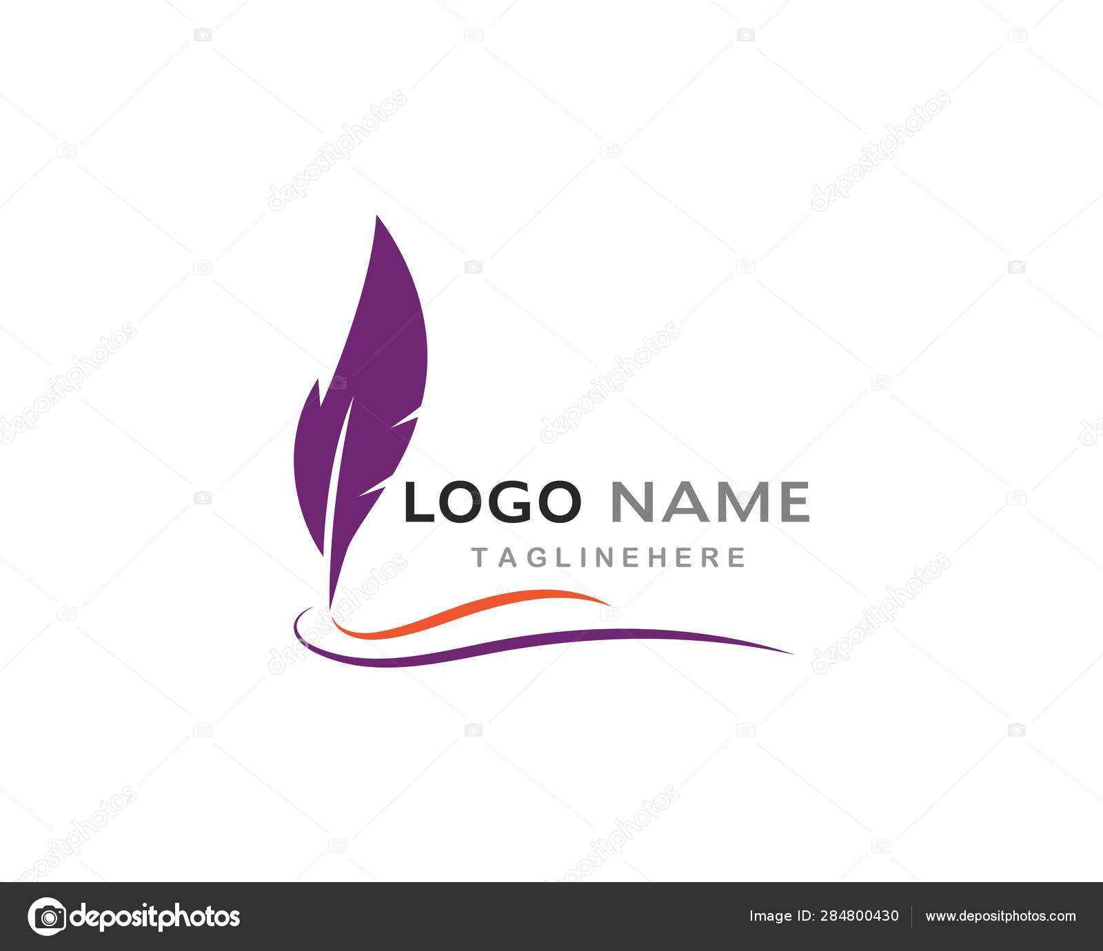 Vector de logotipo de pluma Vector de stock por ©ahmadwahyu27@gmail.com ...