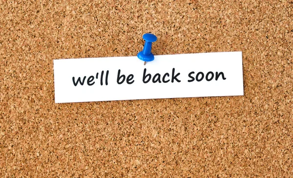 Vuelvo pronto fotos de stock, imágenes de Vuelvo pronto sin royalties ...