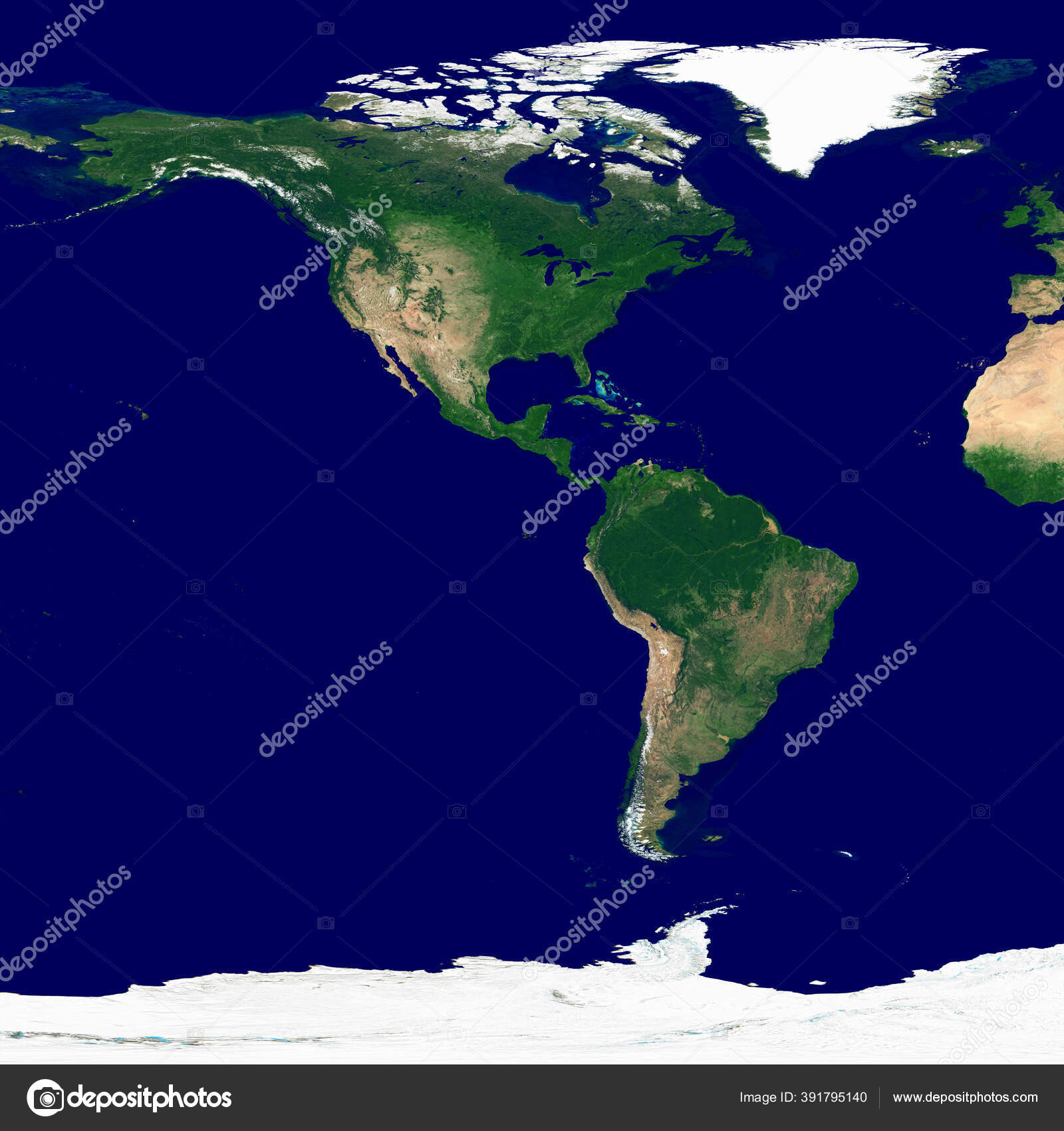 Western Hemisphere Texture Satellite Image Earth High Resolution ...