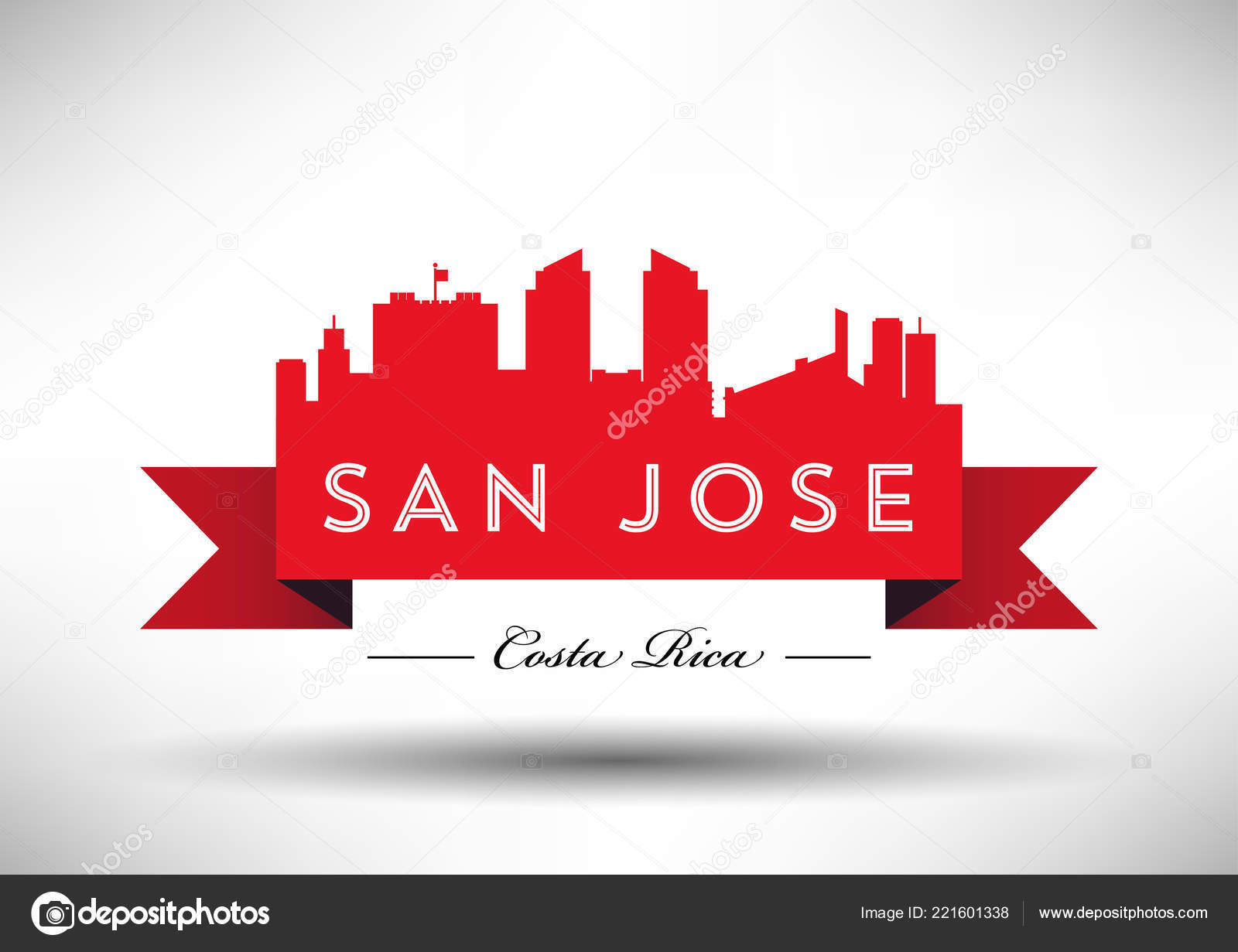 Vector Graphic Design City Skyline San Jose Stock Vector Image by ...