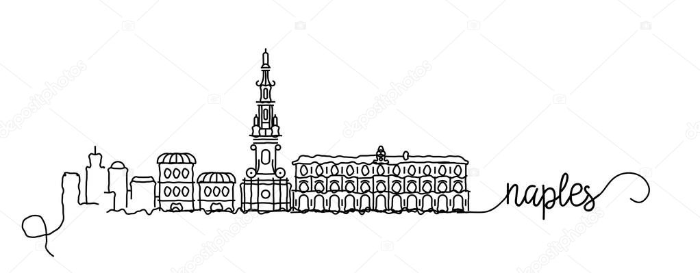 Naples skyline landmark Vector Art Stock Images | Depositphotos