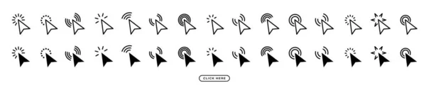 Pointers mouse cursors vector computer clicking icons. White cur Stock Vector Image by ...