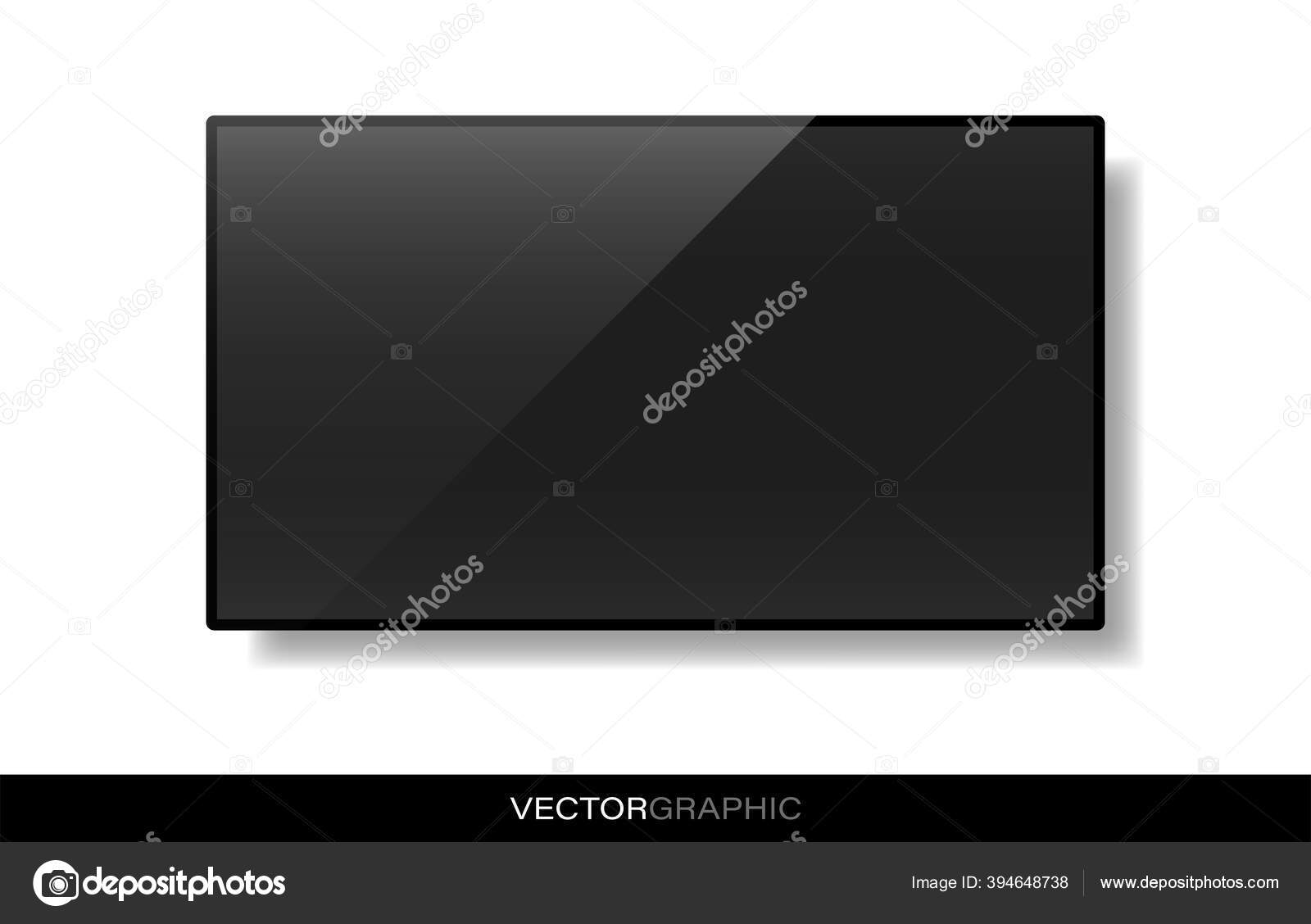 Realistic Electronic Device Template Hanging Screen Shadow Wall ...