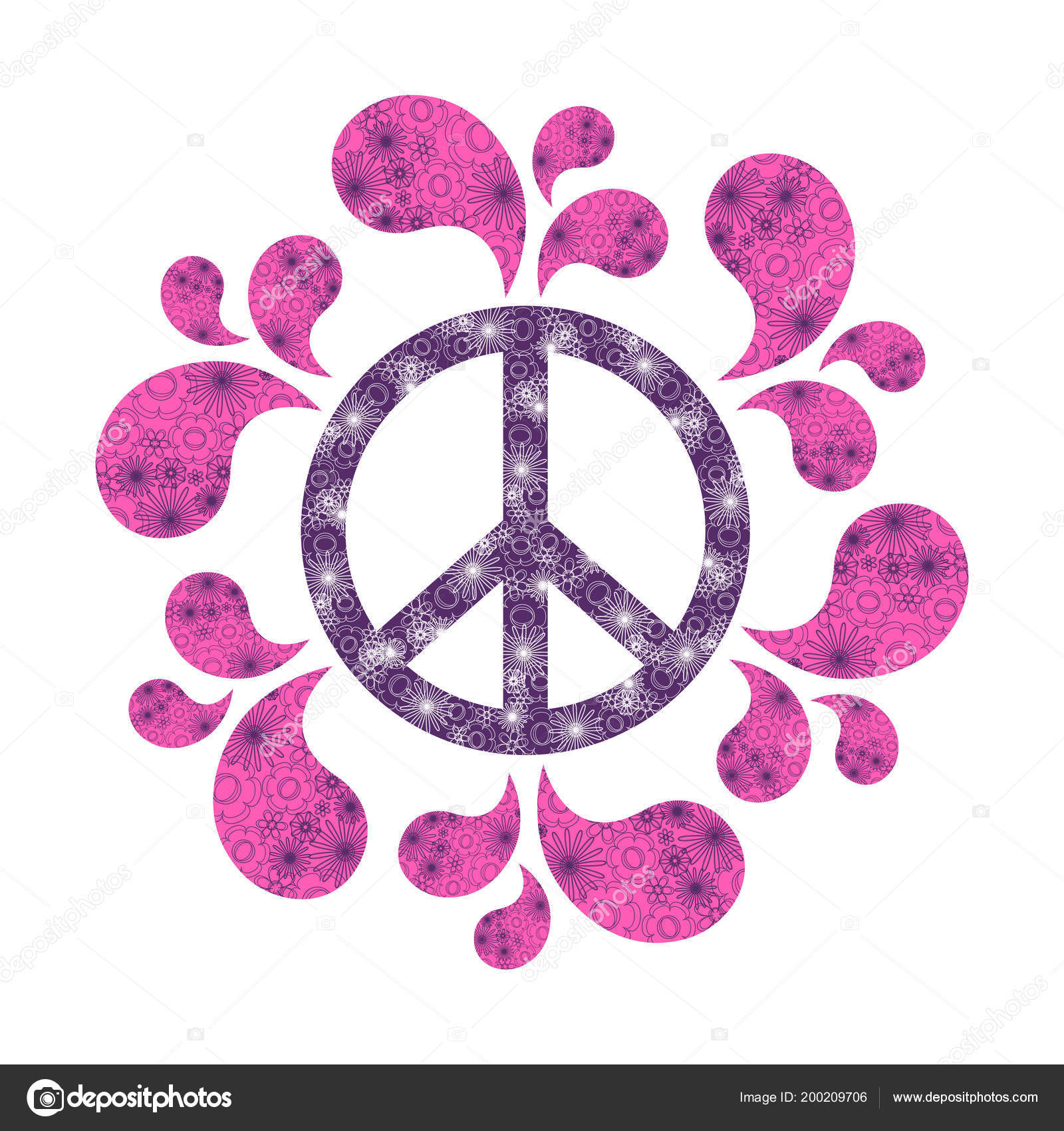 Isolated painted peace symbol Stock Vector by ©JoKalar01 200209706