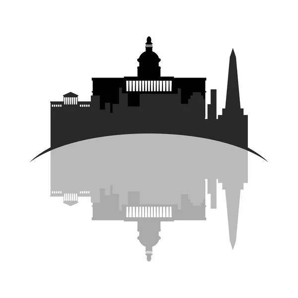 Capitol Building Silhouette