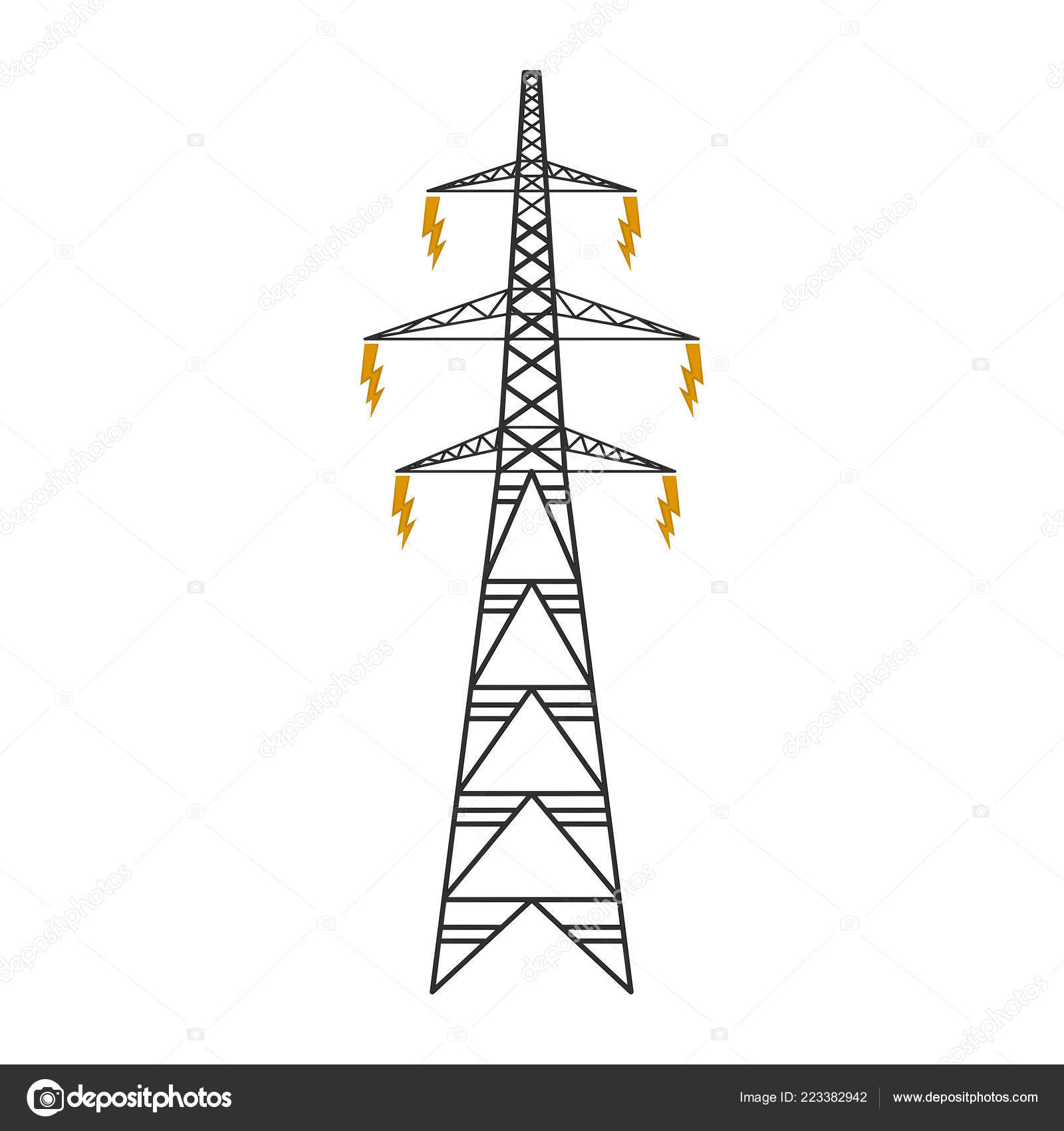 Isolated electrical tower Stock Vector Image by ©JoKalar01 #223382942