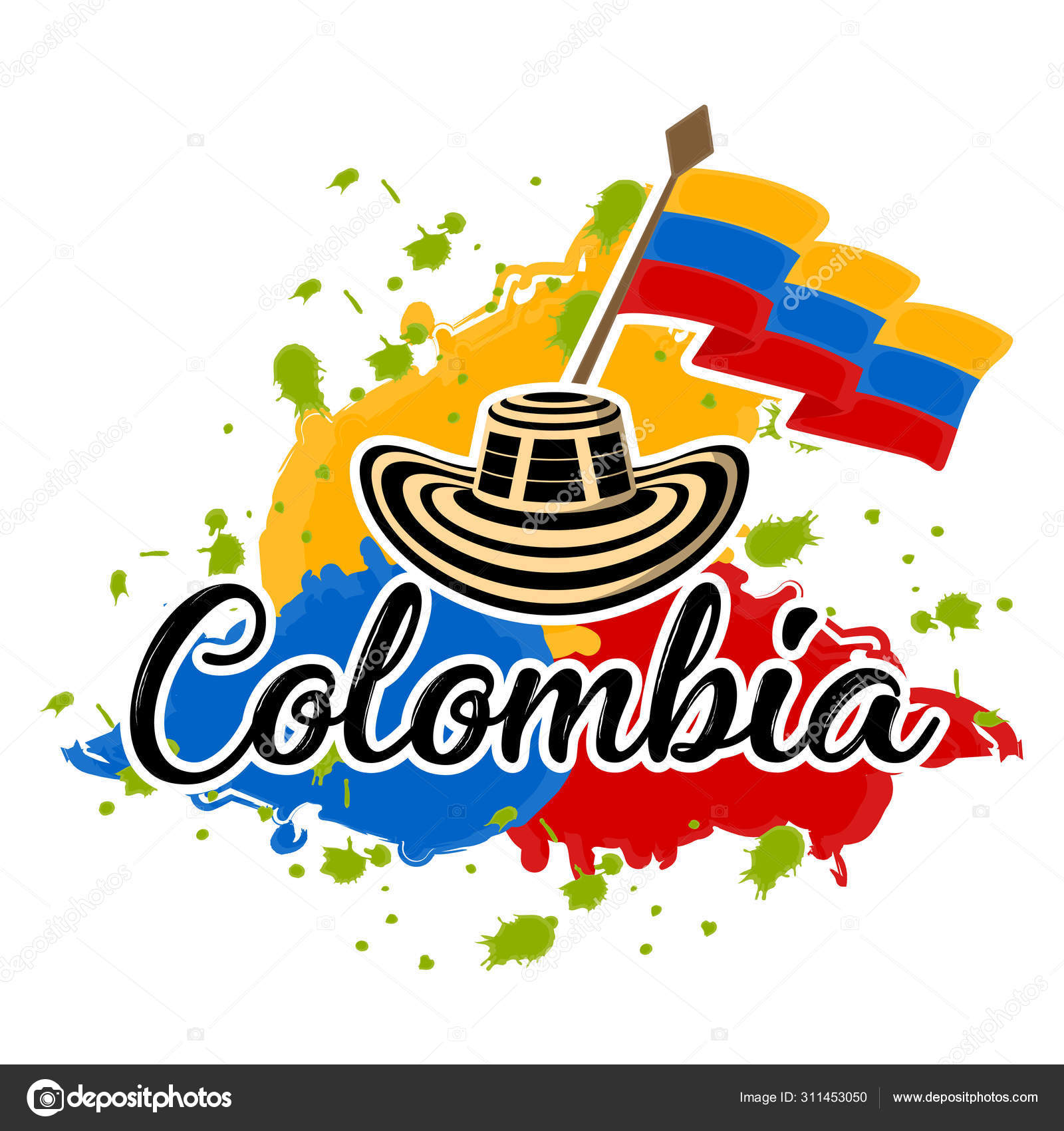 Imagen representativa de Colombia Vector de stock #311453050 de ©JoKalar01