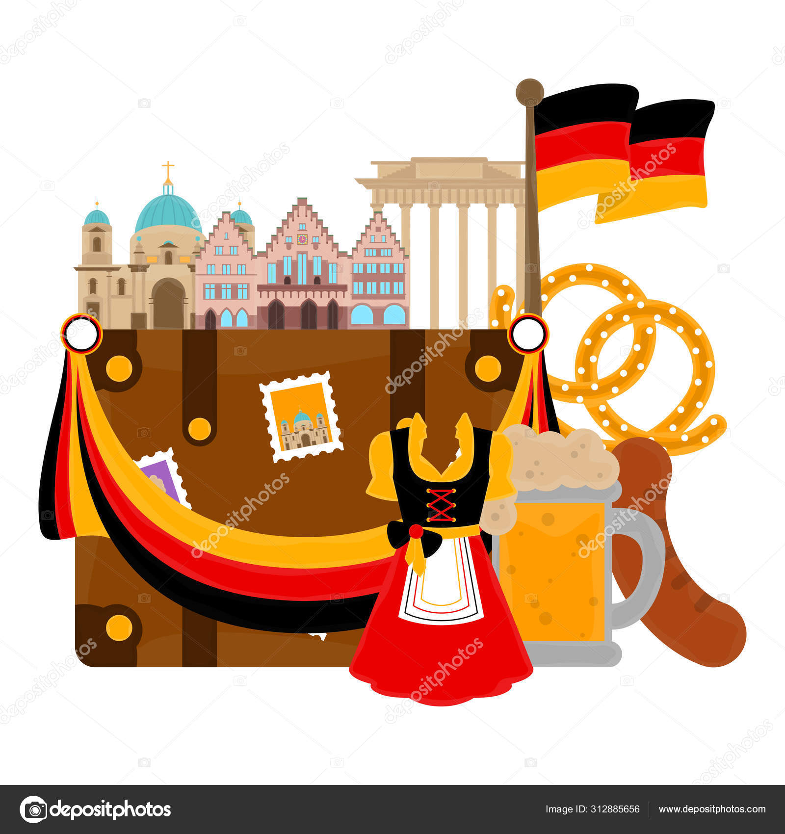 Travel to Germany — Stock Vector © JoKalar01 #312885656
