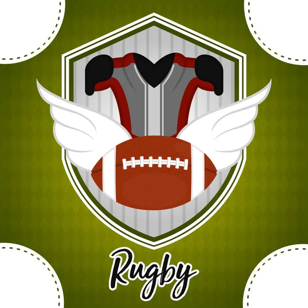 Rugby team ball emblem Vector Art Stock Images | Depositphotos