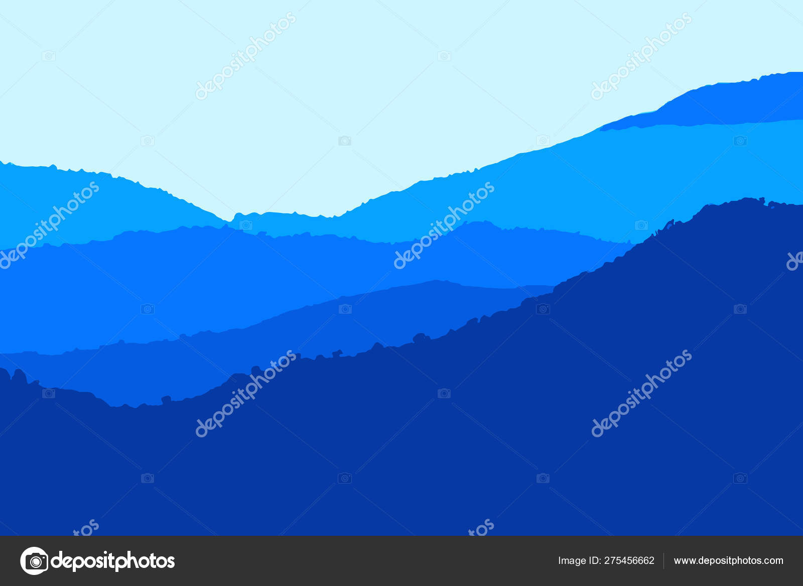 Colorful Mountain Vector Image Blue Nature Background Stock Vector ...