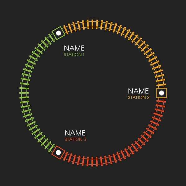 Railroad stations map, railway route, rail track direction, train ...