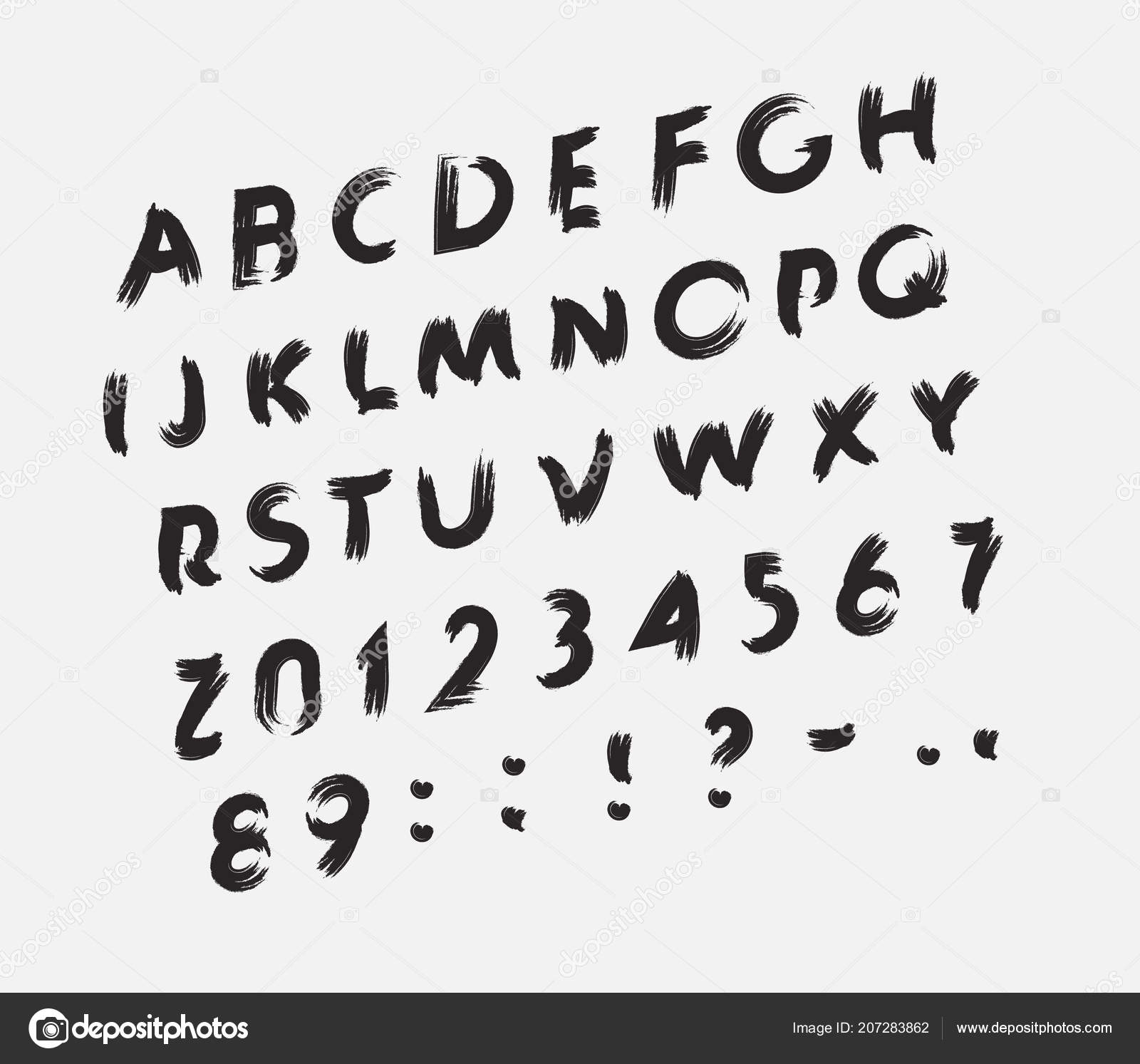 Fuente suciedad, Letras de handdraw rayados, arañazos en las letras ...